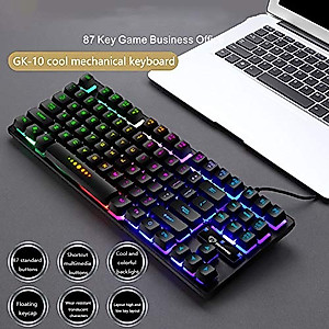 GK-10 Luminous Characters Through 87-key Gaming Keyboard
