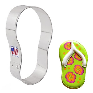 Flip Flop Summer Beach Cookie Cutter, 4.25" Made in USA by Ann Clark