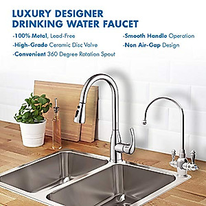 APEC Instant Hot and Cold Reverse Osmosis Drinking Water Dispenser Faucet Chrome (Arlington Faucet-HC-ARL-cm)