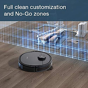 Ecovacs DEEBOT OZMO 920 2in1 Mopping Robotic Vacuum with Laser Navigation, No-Go Zones, Systematic Cleaning, Multi-Floor Mapping, Works with Alexa & App, Large, Black