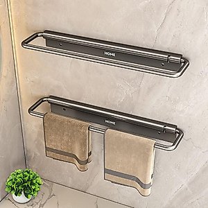 Towel rack, toilet shelf毛巾架卫生间置物架厕所浴室洗手间免打孔壁挂折叠墙上架 Kitchen accessories