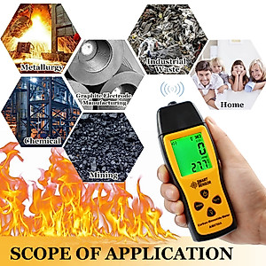 Lunarlipes Carbon Monoxide Detectors, Portable CO Detector with Temperature Sensor ＆ LCD Backlight Screen, Handheld Carbon Monoxide Meter Tester 0-1000PPM Range, Indoor/Oudoor (Includes Battery x3)