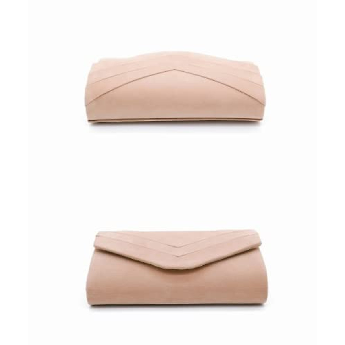 Elegant Evening Bag for Women, Velvet Envelope Evening Purses Crossbody Shoulder Clutch Bag (Small,Silver)