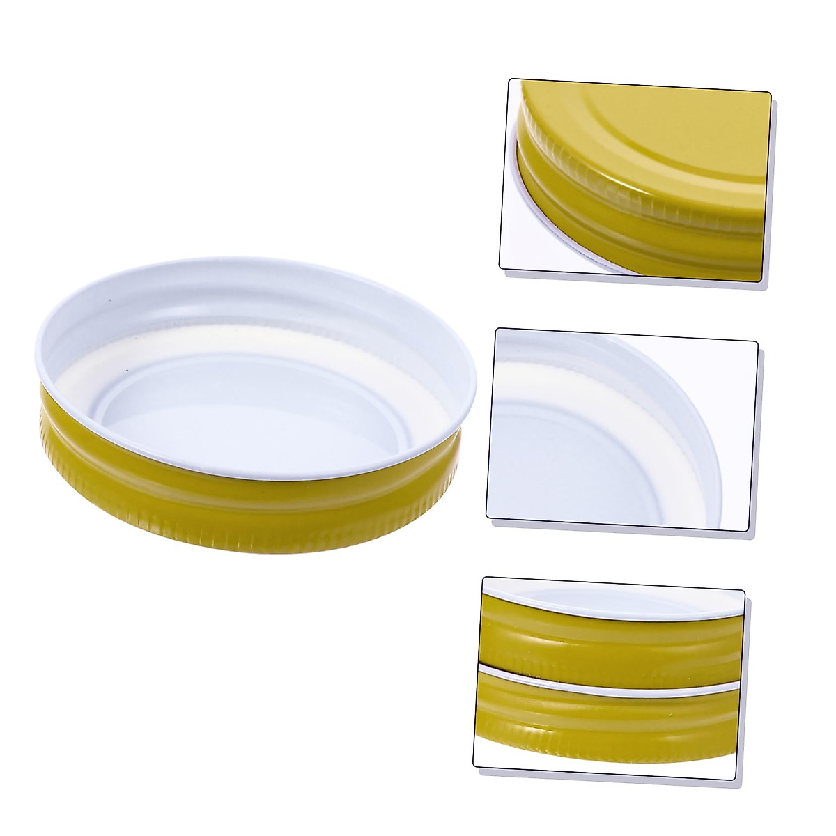 SHOWERORO 12Pcs Leakproof Tinplate Mason Jar Lids Sealing Caps for Bottles Storage Solid Covers for Canning and Preserving Fits Standard Jars