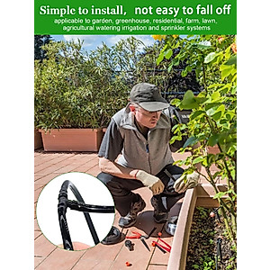 Kalolary 500Pcs Barbed Tee Irrigation Fittings, 1/4 Inch Tube Universal Drip Irrigation Connector Compatible with Watering Systems, 4/7mm Hose Automatic Irrigation Adapter