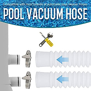 Pool Hose,1.25Inches Diameter Replacement Hose(2Pcs 59"length),Pool Filter Replacement Hose Compatible with filter Pump 330 GPH, 530 GPH, and 1000 GPH.(Upgraded)