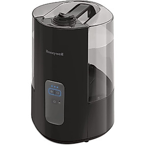 Honeywell Dual Comfort Cool + Warm Mist humidifier. Humidifier for Bedroom, Office, Living Room and Home. Provides Temporary Relief from Dry air discomforts - Black, HWC775B