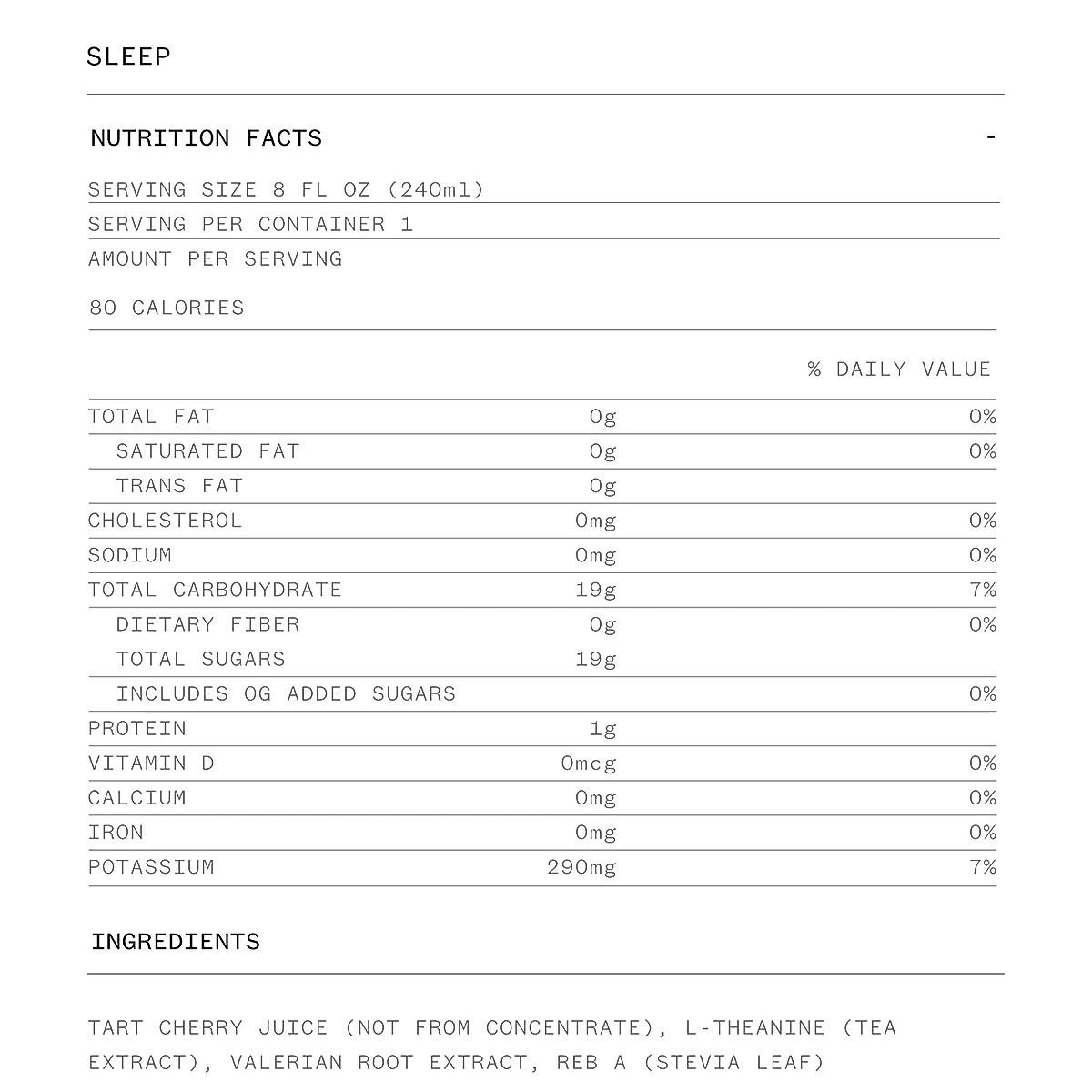 Cheribundi SLEEP Tart Cherry Juice - Formulated for for Deeper Sleep - Fight Inflammation and Support Muscle Recovery - Post Workout Recovery Drinks for Runners, Cyclists and Athletes - 8 oz, 12 Pack