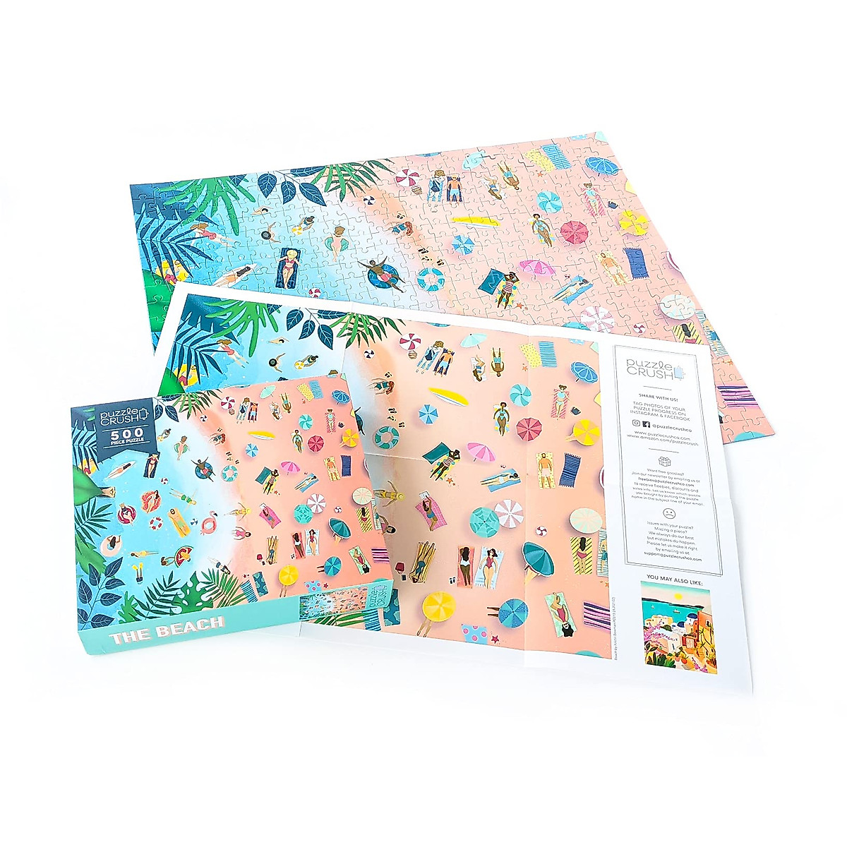 500 Piece Puzzles for Adults - Jigsaw Puzzles 500 Pieces - 500 Piece Puzzle - Day at The Beach - Beautiful Artistic Tropical Jigsaw Puzzles for Adults, Teens and Families