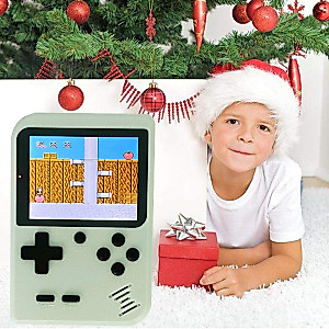 RFiotasy Handheld Game Console with 400 Classical FC Games Console 2.8-Inch Color Screen Support for TV Out , Christmas Birthday Presents for Kids, Adults (White)