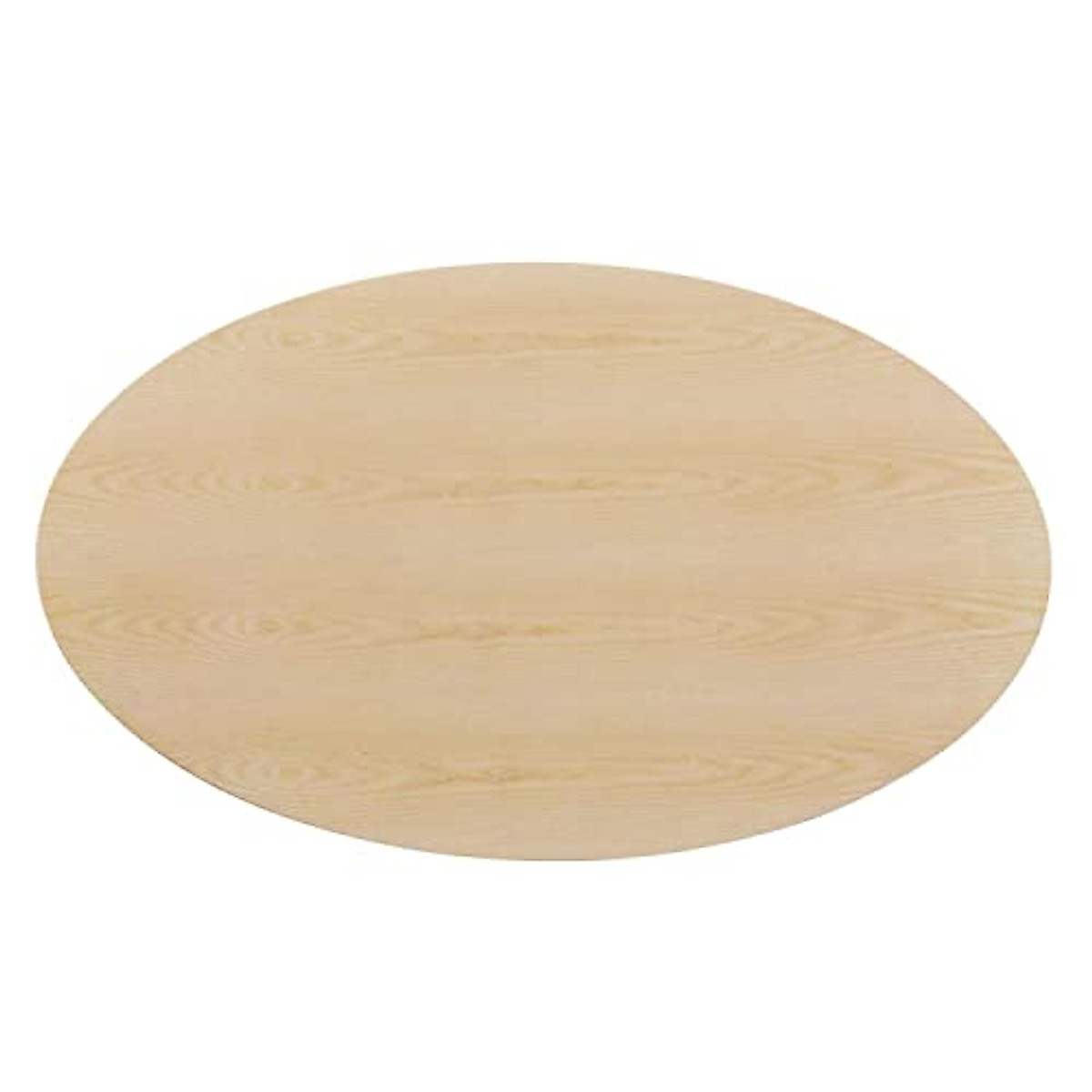 Modway Lippa Oval Wood Grain 60" Dining Table, Black Natural