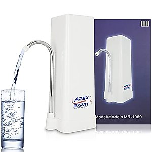 APEX EXPRT MR-1060 Countertop , 5 Stage Mineral pH Alkaline Water Filter, Easy Install Faucet Water Filter - Reduces Heavy Metals, Bad Taste and Up to 99% of Chlorine