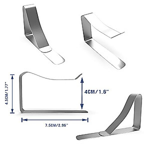 ProTensils Picnic Tablecloth Clips, Stainless Steel Outdoor Table Cover Clamps, Table Cloth Holder & Skirt Clip (12 Pcs)