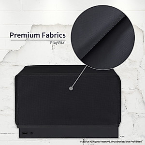 PlayVital Black Nylon Horizontal Dust Cover for Xbox Series X Console, Soft Neat Lining Dust Guard, Anti Scratch Waterproof Cover Sleeve for Xbox Series X Console