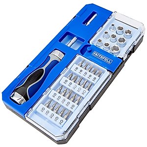 Faithfull SDSET33R Ratchet Screwdriver & Socket Set 33 Piece, Multi-Colour
