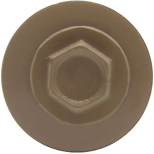 Metal Roofing Screws: (250) 12 x 2-1/2" TAN Hex Head Sheet Metal Roof Screw. Sharp Point Metal to Wood siding Screws. EPDM Washer. Colored Head