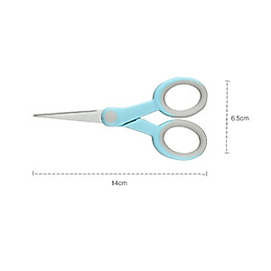 5.5 Inch Pastel Small Craft Scissors, Mini Point Tip Kids Scissors,Comfort-Grip Stainless Steel Sharp Fabric Sewing Shears All Purpose Embroidery Scissors for Cutting, Scrapbooking, Crafting(Pink)