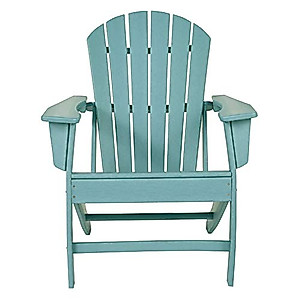 Signature Design by Ashley Sundown Treasure Outdoor Patio HDPE Weather Resistant Adirondack Chair, Blue