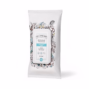 Pet-Pourri Odor Eliminating Wipes, Pawsitively Fresh, 50 Count - Jasmine, Fresh Air and Pear (Veterinarian Recommended)