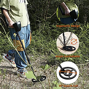 Rumia Professional Metal Detector for Adults & Kids, High Accuracy Adjustable Waterproof Gold Detector with Disc & Pinpoint & All Metal Mode, for Detecting Gold, Coin, Treasure Hunting
