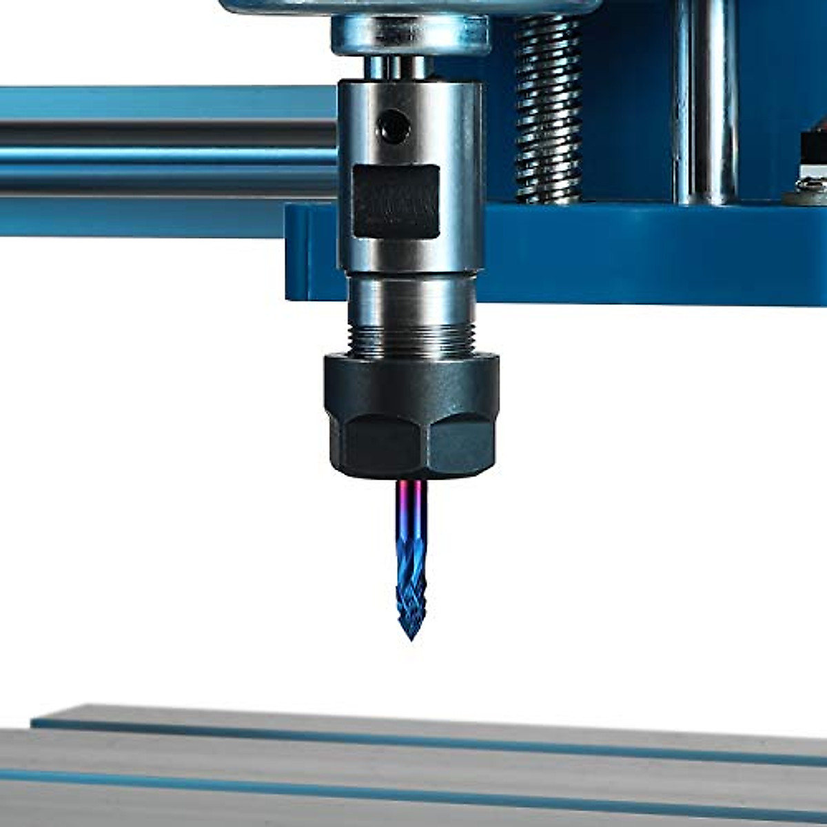 Genmitsu 20pcs Carbide Burrs Set Nano Blue Coating Rotary Files 0.118”(3mm) Shank Fits Most Rotary Drill Die Grinder for Woodworking, Engraving, Drilling, Carving, RR20A