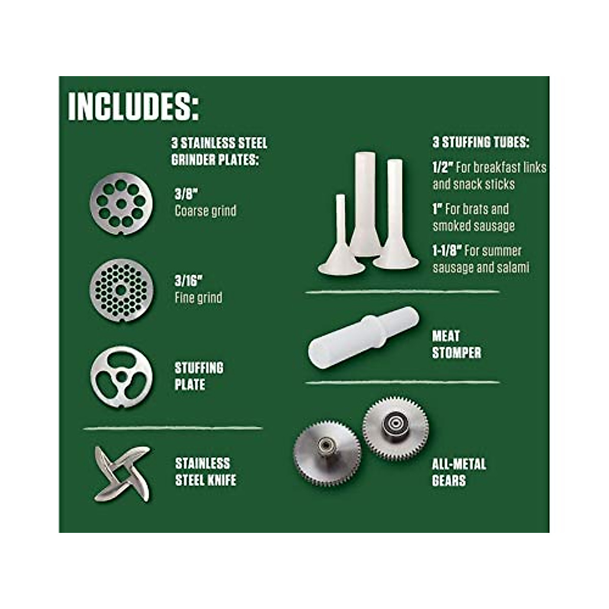 LEM Products 17771 Big Bite #5 .35HP Stainless Steel Electric Meat Grinder