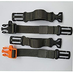Amlrt 2 Pack Backpack Chest Strap- Nylon -Suitable for Webbing on The Backpack up to1in.(Wolf Grey