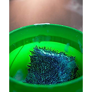 [Wash Monster] Plush Car Wash Pad (9 in. x 7 in.) Blue - 1 Pack | Soft & Plush Absorbent Microfiber Fibers | Large, Fits in Bucket