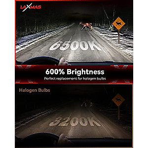 Laxmas H11/H8/H9 9005/HB3 LED Bulbs Combo, 36000 Lumens 140w 600% Super Bright 6500K Cool White, Plug and Play LED Bulbs Conversion Kit ,High Low Beam Replacement Pack of 4