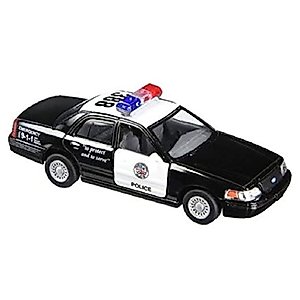 🚓 KiNSMART Ford Crown Victoria 5" 1:42 Scale Police Interceptor Car w/ Pullback Action 👮