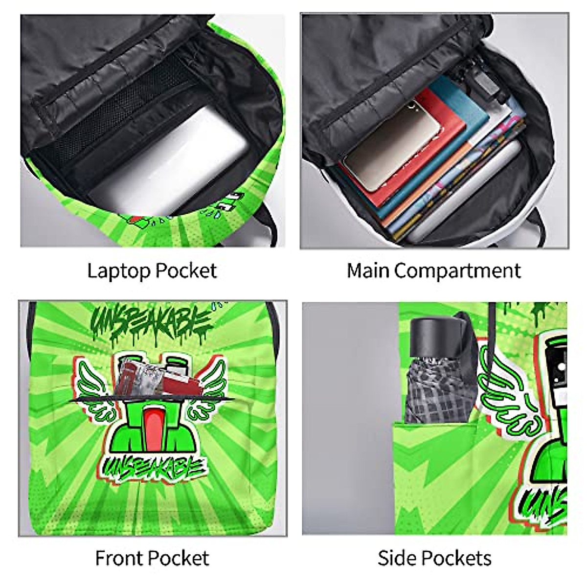 Cartoon Backpacks for Girls Boys Lightweight Bookbag Gifts 16 Inch Laptop Backpack Packsack for Work Travel