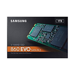 SAMSUNG 860 EVO SSD 1TB - M.2 SATA Internal Solid State Drive with V-NAND Technology (MZ-N6E1T0BW)