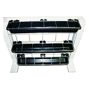 Little Giant HF9BLACK Hook Over Goat Trough Heavy Duty Galvanized Steel 9 Quart Feeder, Black (2 Pack)