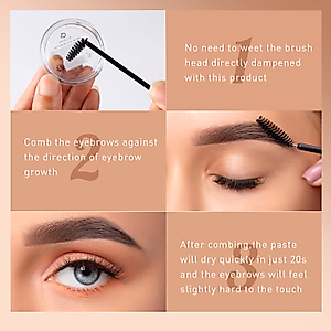 G G Colors Eyebrow Wax Brow Gel - Eyebrow Styling Wax for Feathery & Fluffy & Brow Freeze, Long Lasting Waterproof Clear Eyebrow Gel