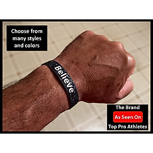 We Keep You Motivated Motivational & Inspirational Bracelet – Believe Uplifting Positive Affirmations Reversible Stretch Wristband - Encouragement Focus Fitness Sports Motivation LLC