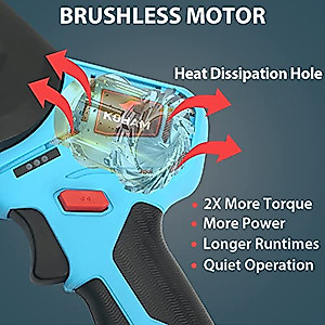 KOHAM 10.8V 4-Inch Cordless Electric Brushless Chainsaw with 2Pcs Rechargeable Batteries, Handheld Portable Electric Saw, Lightweight Cordless Gardening Tool for Wood Branch Cutting