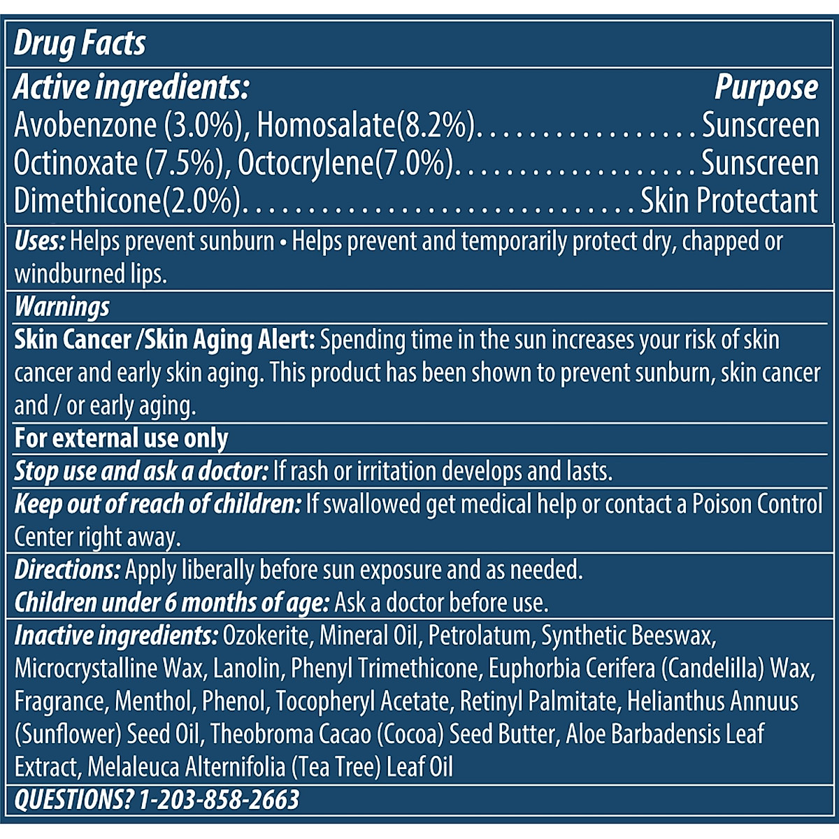 Dermatone Original Lip Balm | Medicated & Moisturizing | Cocoa Butter, Aloe, Vitamin E | Soothe & Heal Chapped Lips | SPF30 | 2-Pack, 0.15oz sticks