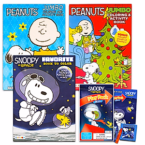 Peanuts Coloring and Activity Book Set - 4 Coloring Book Bundle Featuring Snoopy, Charlie Brown and The Peanuts Gang (Peanuts Party Supplies)