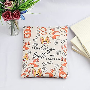 Corgi Dog Book Sleeve Corgi Lover Gift Corgi Book Protector I Like Corgi Butts and I Can't Lie Book Cover Corgi Mom Dad Gift
