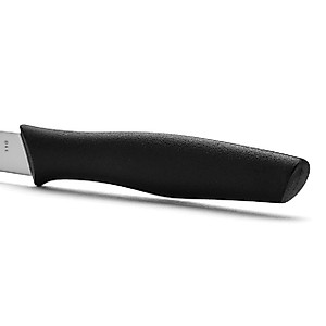 ARCOS Paring knife 3 inches Nitrum Stainless Steel.Paring Knife for Peeling Fruits and Vegetables. Ergonomic Polypropylene Handle and blade 80 mm. Innovation, Elegance. Series Nova. Color Black.
