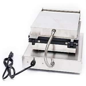 Commercial Round Waffle Maker, Mini Belgian Waffle Iron 16 Grids 1750W Electric Nonstick Waffle Machine Maker Stainless Steel Waffle Baker for Restaurant, Snack Bar, Bakery