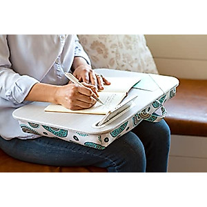 LAPGEAR Designer Lap Desk with Phone Holder and Device Ledge - Medallion - Fits up to 15.6 Inch Laptops - Style No. 45425