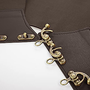 Scarlet Darkness Corset Belt for Women Steampunk Goth Pirate Buckles Wide Waist Cincher Brown XL