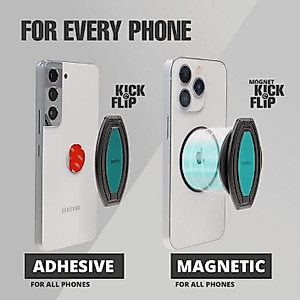 Bobino Kickflip Phone Stand – Versatile Cell Phone Holder Compatible with All Smartphones – Adjustable Angle Phone Mount for Video Watching and Recording – Ultra-Slim Foldable Phone Desk Stand