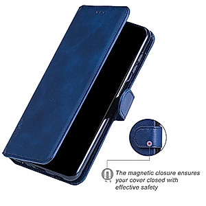Case for Infinix Smart 5 Wallet Case,with Card Holder Kickstand Magnetic Closure PU Leather Flip Case Cover for Infinix Smart 5 6.6" -Blue