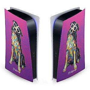 Head Case Designs Officially Licensed P.D. Moreno Border Collie Animals II Matte Vinyl Faceplate Sticker Gaming Skin Case Cover Compatible with Sony Playstation 5 PS5 Digital Edition Console