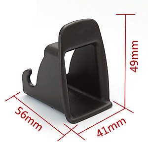 Carrfan 2pcs Car Child Seat ISOFIX Interface Buckle, Black Fixed Guide Groove