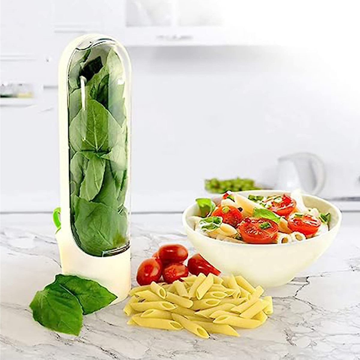 3PCS Herb Saver for Refrigerator, Herb Keeper-Vegetable Preservation Bottle, Cilantro Containers For Refrigerator, Fresh Herb Keeper for Cilantro, Mint, Asparagus, Keeps Greens Fresh for 2-3 Weeks