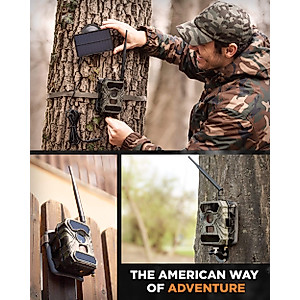 CREATIVE XP Cellular Trail Camera WiFi 16MP 1080P Outdoor Game Camera with No-Glow Night Vision Motion Activated IP54 Waterproof for Hunting or Property Security, 4G Plus