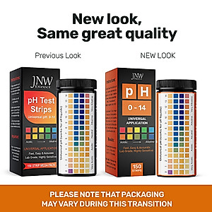 Universal pH Test Strips (0-14) - pH Tester Strips Kit with e-Book - 150 Quick and Easy pH Testing Strips - Ultimate pH Balance Test Strips Kit - 150 Strips by JNW Direct